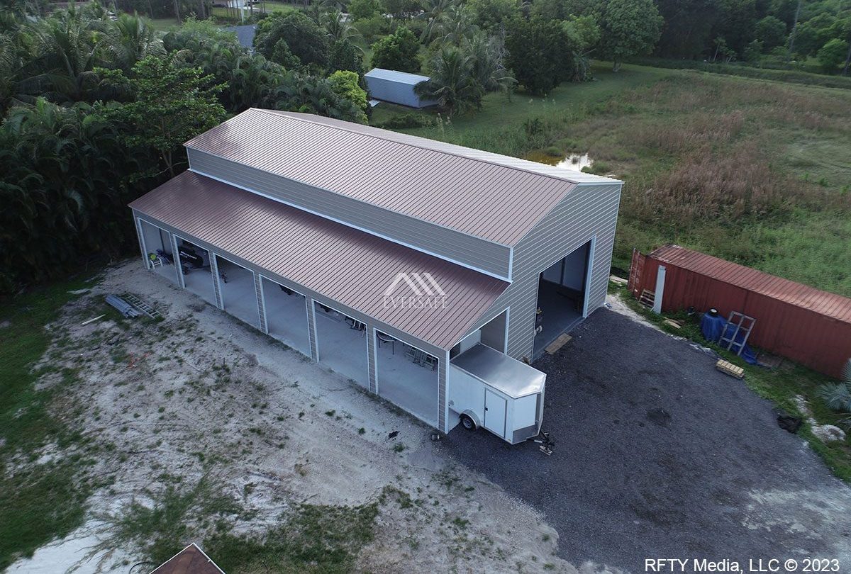 50x40 Metal Building with Lean-To- Custom Metal Garage Prices