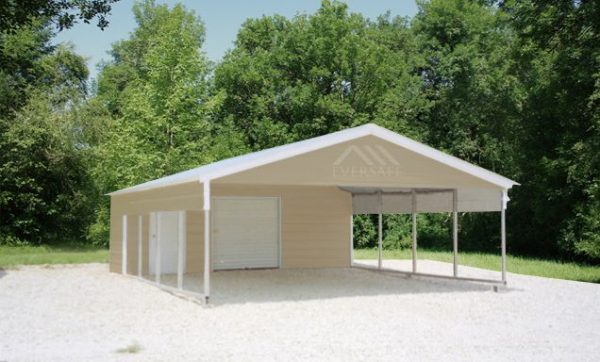 Metal Garage Carport combo, one, two or three car steel garage