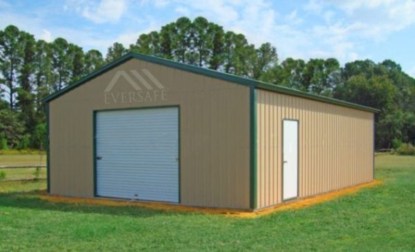 24x35 prefab Garage Kit with Man Door | Prefab Steel Buildings & Prices