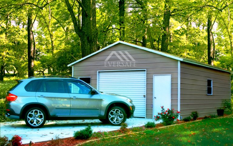 One Car Steel Garage Building Kit Price